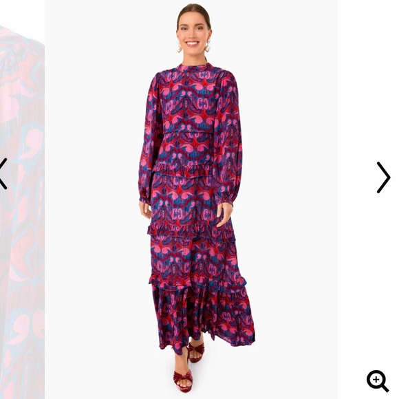 Oliphant | Dresses | Oliphant Womens Maxi Dress Pink And Blue | Poshmark